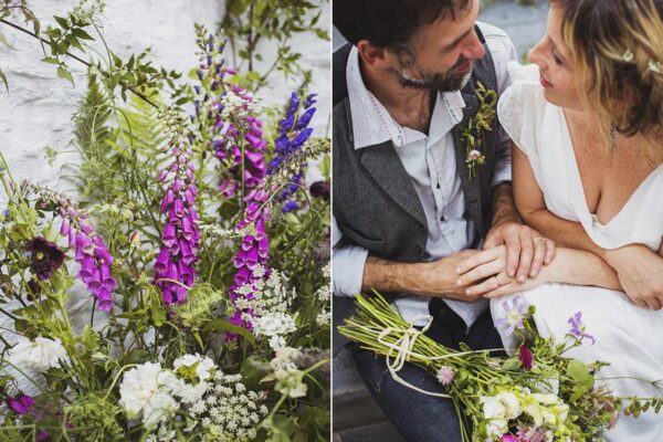 Wild Welsh summer wedding inspiration with foxgloves and ferns