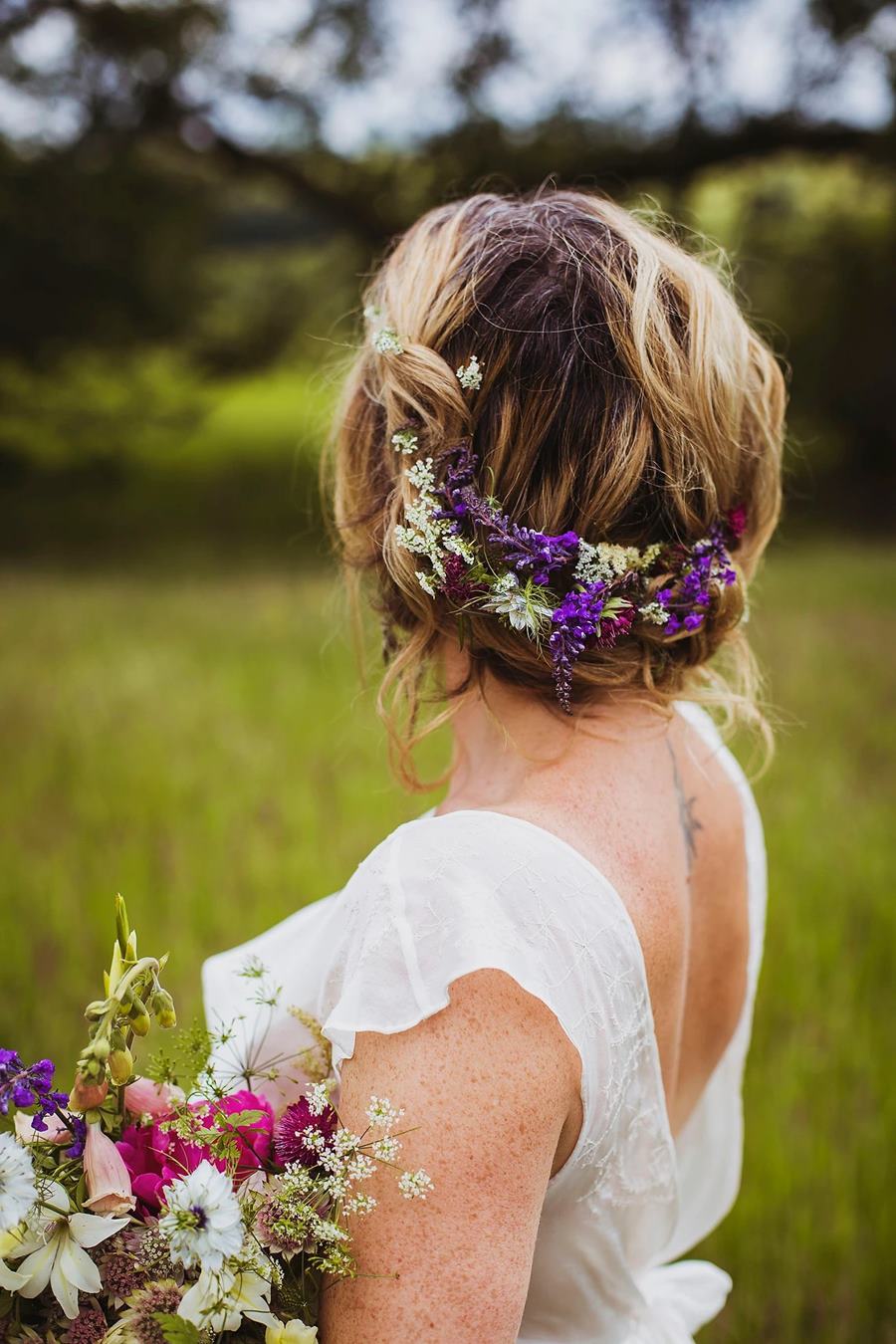 Wild Welsh summer wedding inspiration with foxgloves and ferns