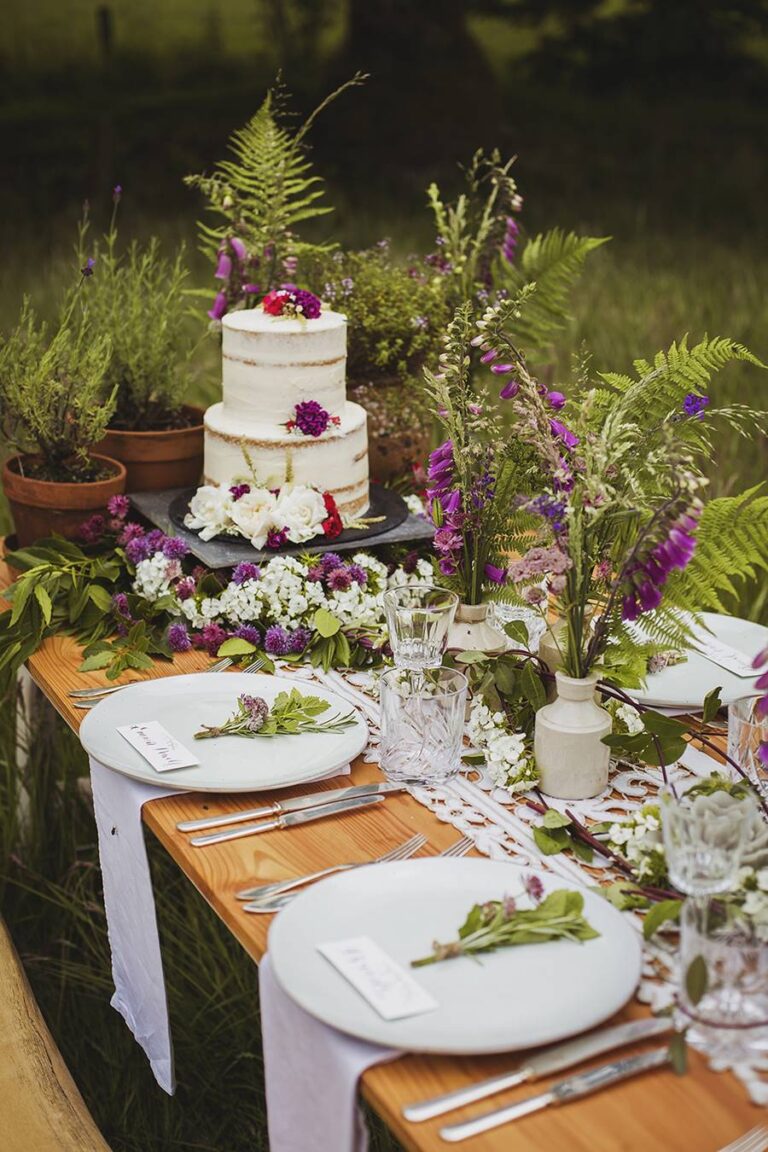 Wild Welsh summer wedding inspiration with foxgloves and ferns